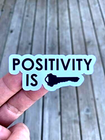 Positivity is key Sticker Water Bottle Sticker Laptop Sticker, Phone ...
