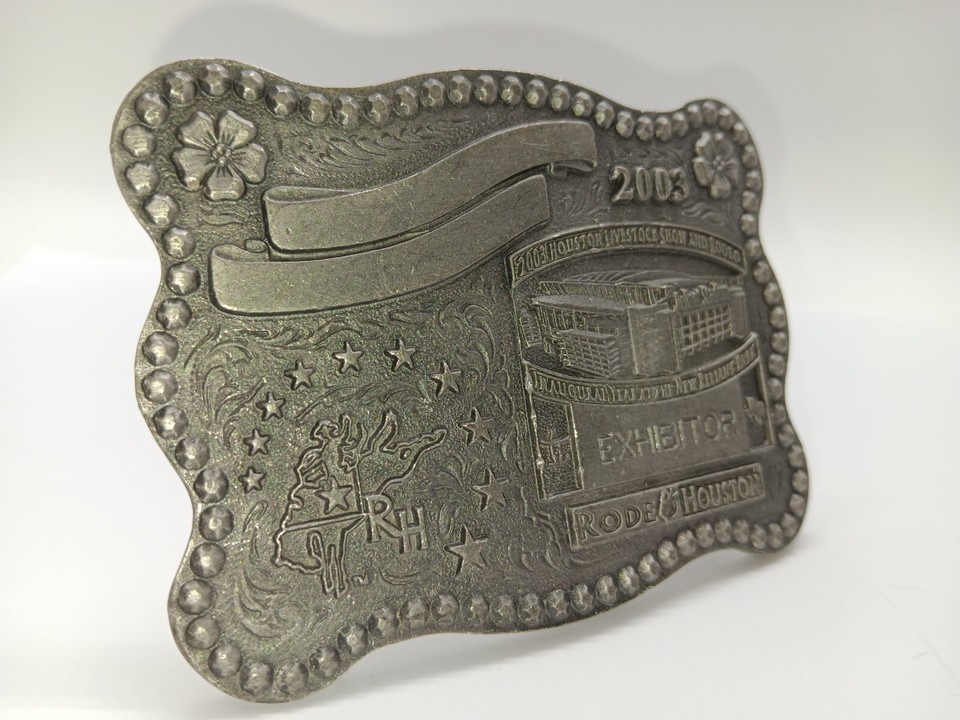 2003 Houston Livestock Show and Rodeo Exhibitor Belt Buckle JCC | eBay