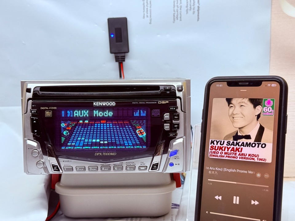Kenwood DPX-7000MD JDM 2DIN CD/MD Car Stereo Japan External Bluetooth ...