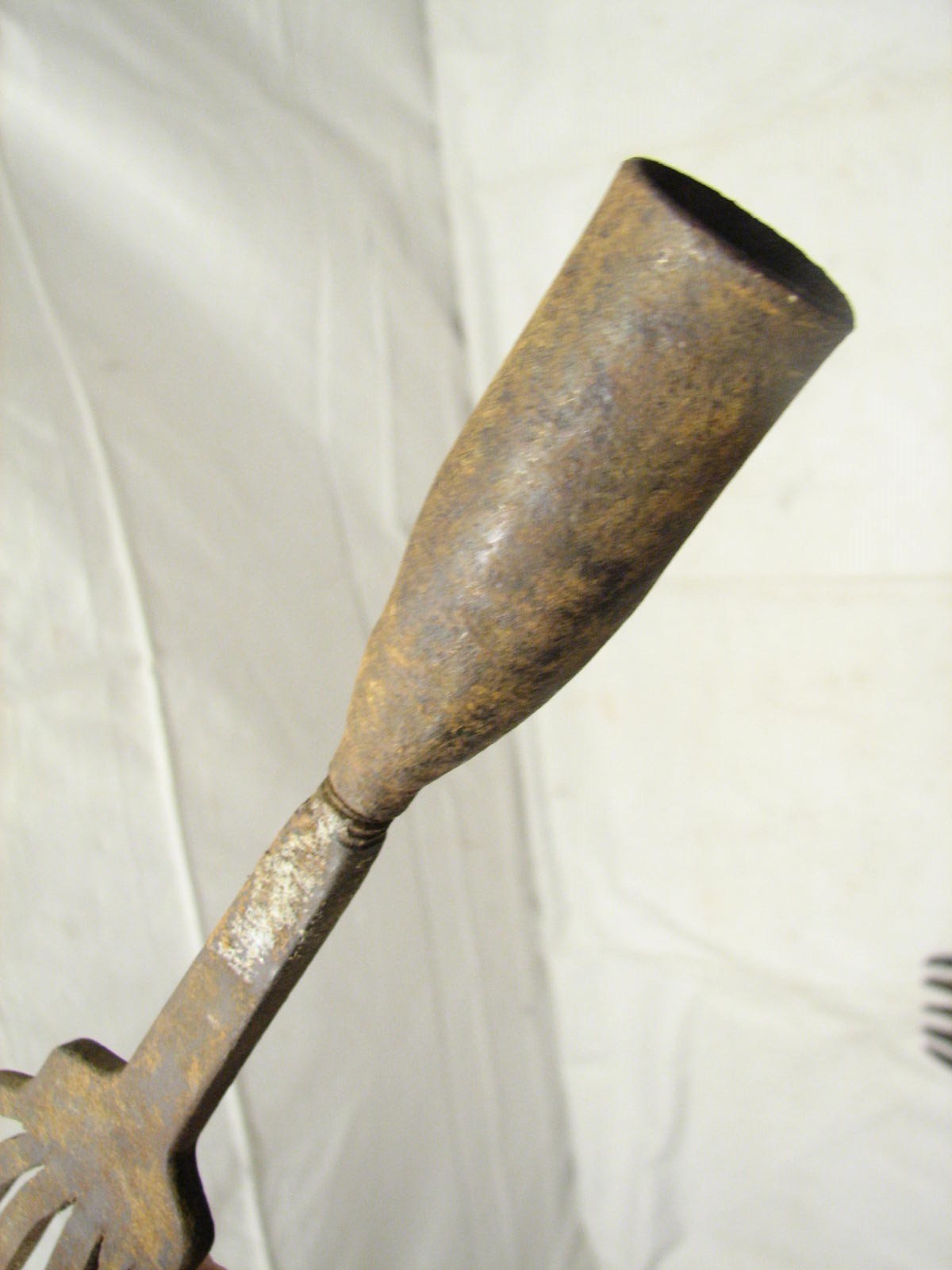 Antique 6-Tine Fish Eel Frog Gig Tool Spear Head Hand Forged Fishing ...