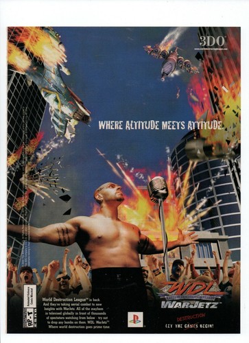 World Destruction League War Jetz WDL Playstation - 2000 Video Game ...