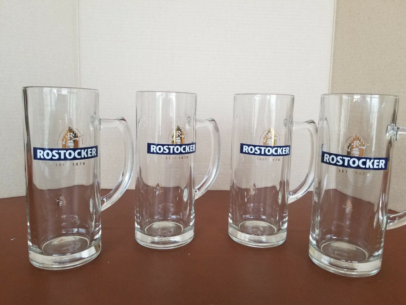Vintage And Rare Rostocker Glass Beer Mug Stein. 0.5Liter, 7.5" tall ...