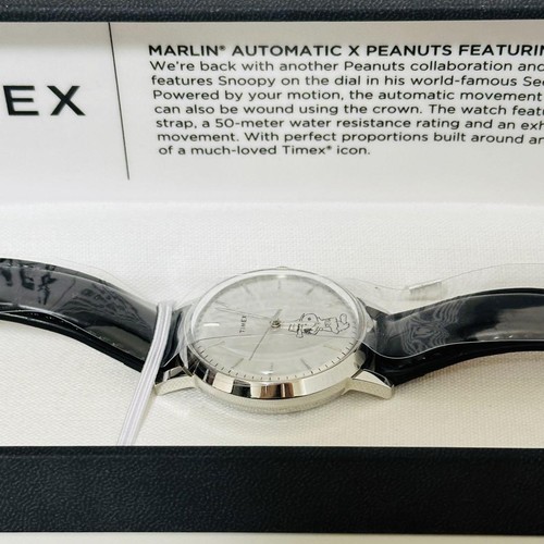 TIMEX PEANUTS Peanuts Snoopy collaboration wristwatch leather limited ...