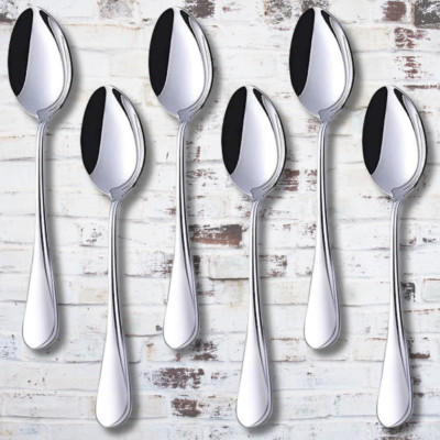Set of 6 Tea Spoons - Genuine Stainless Steel - Brand New - Free ...