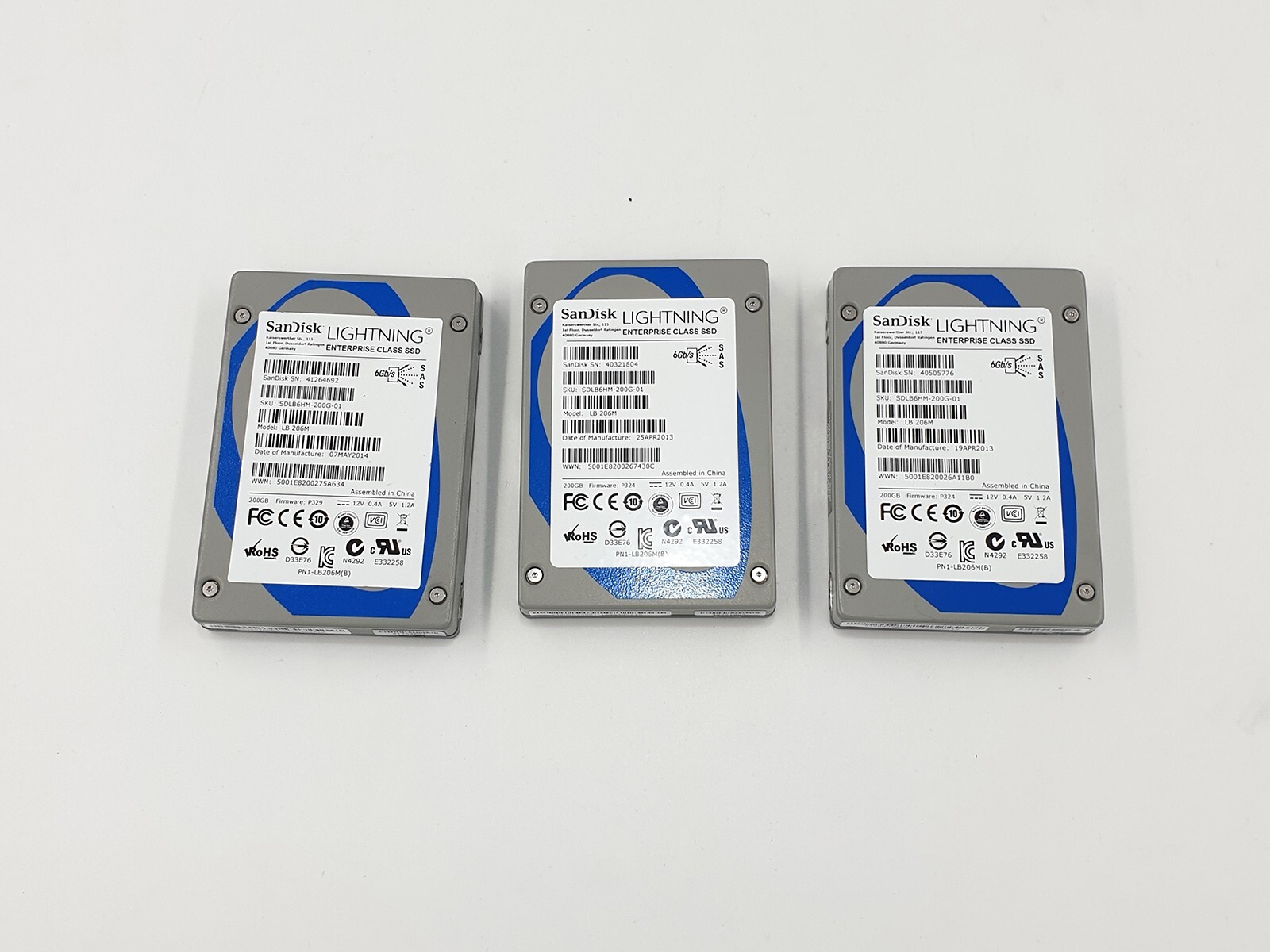 3X SanDisk Lightning 200GB 6Gbps 2.5" SAS Server SSD SDLB6HM-200G-01 | eBay