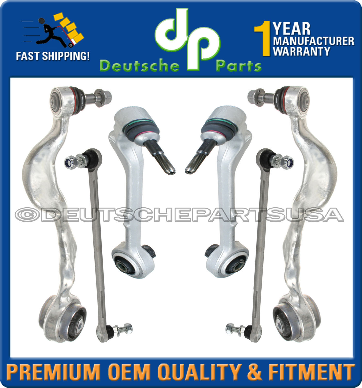 For BMW E82 E88 E90 E91 E92 FRONT UPPER + LOWER CONTROL ARMS BALL ...