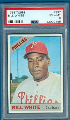1966 Topps Bill White #397 Phillies PSA 8 NM-MT (Centered) From Vending ...