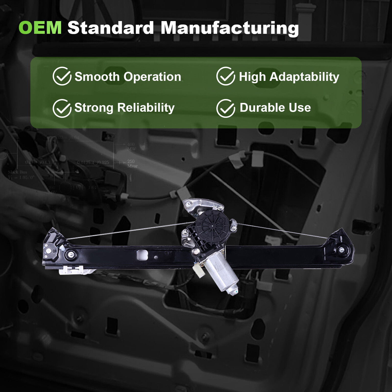 Rear Right Passenger Side Window Regulator w/ Motor For BMW X5 E53 2000 ...
