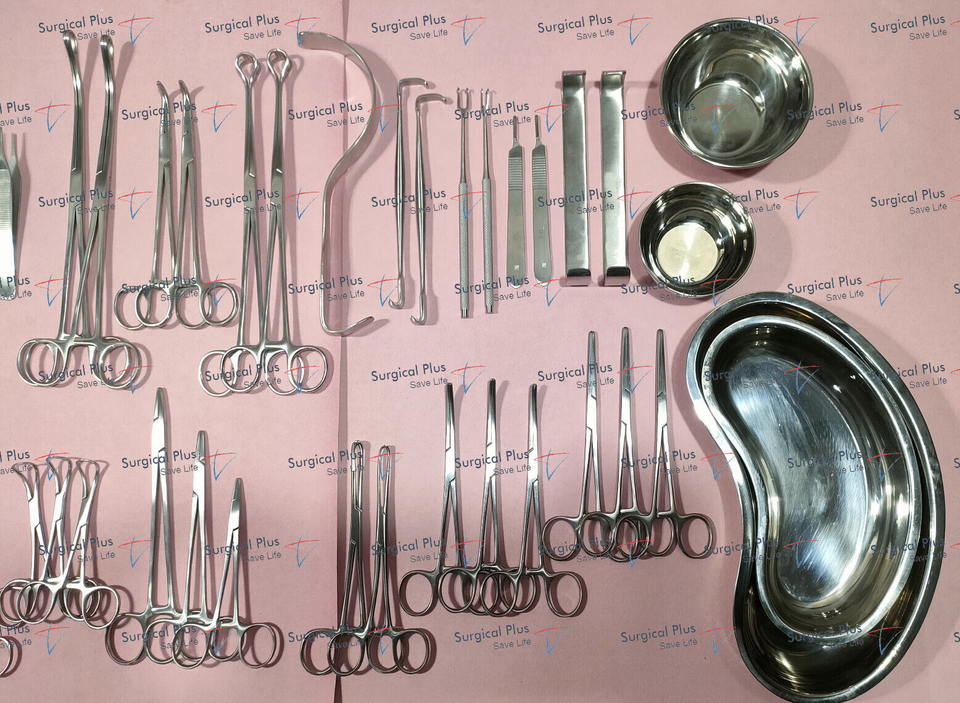 50Pcs General Surgery Basic Laparotomy Surgical Instruments Set | eBay