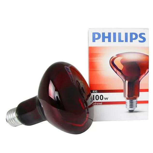 Philips Infrared Lamp 100W - 220V Heat Bulb for Massage & Skin Care ...