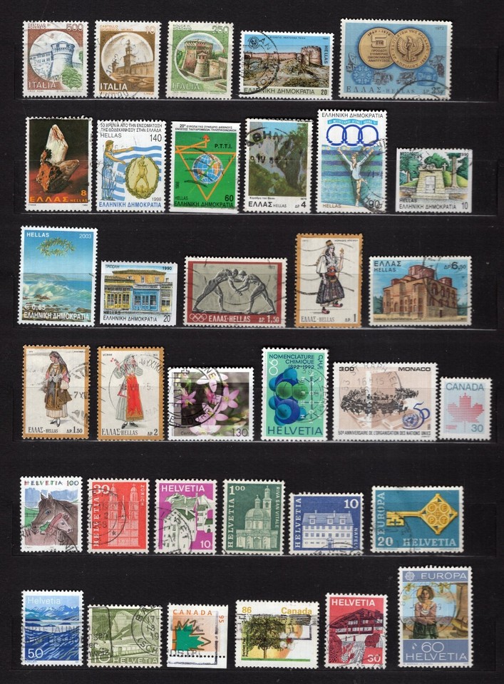 Canada , Italie ... Lot divers Monde Tous différents oblitéré x140 ...