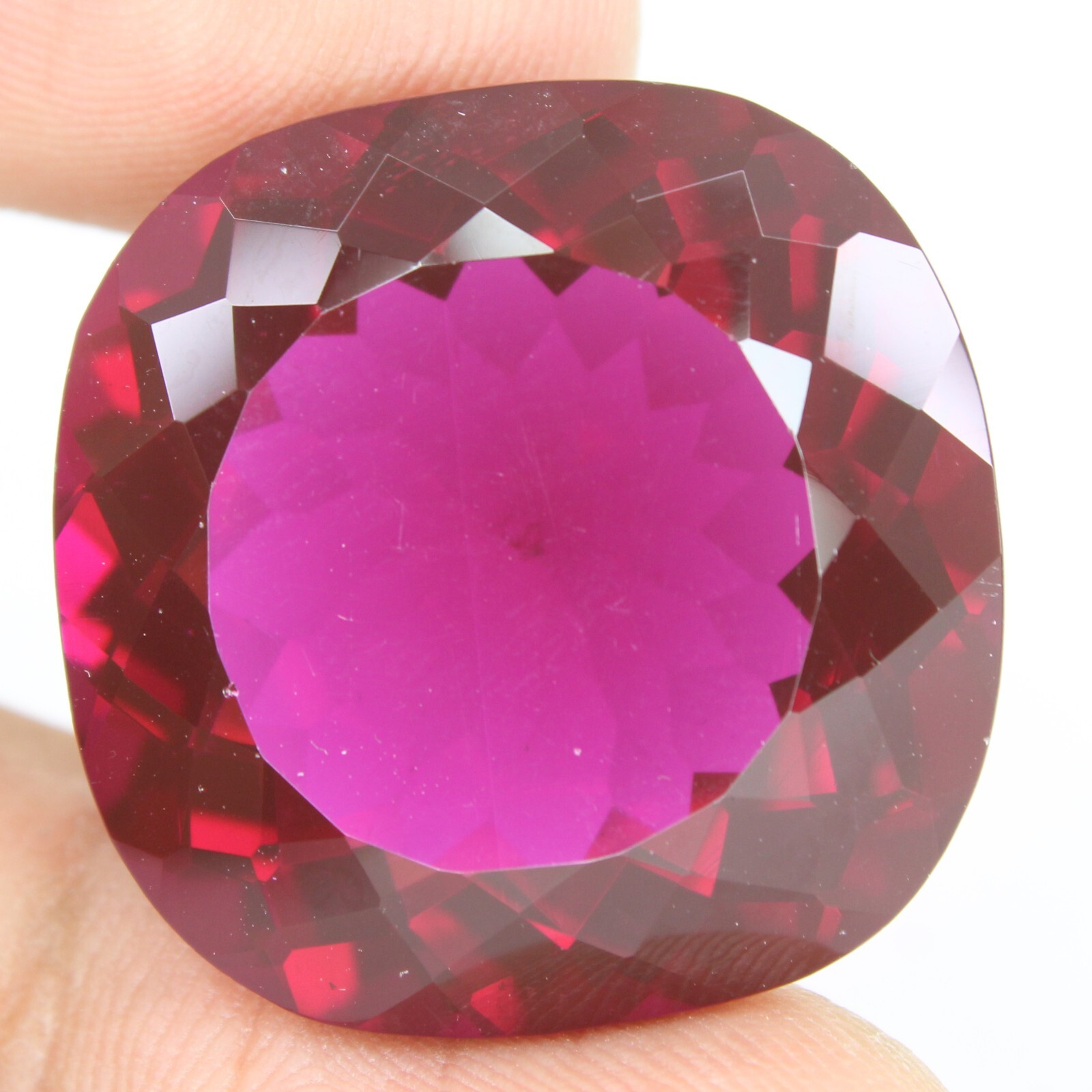 52 Ct Cushion Cut Red Natural Painite Loose Gemstones Huge Size 23x23 ...