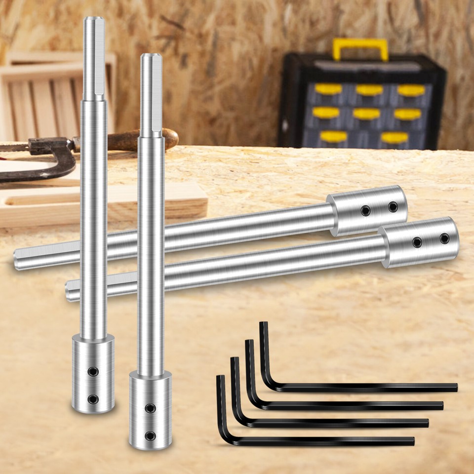 4Pcs Forstner Bit Extension Metal 6-11/16Inch Extra Long Forstner Drill ...