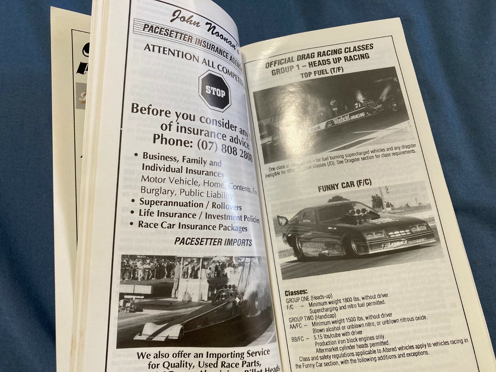 Drag Racing Rule book 1989 Australian Hot Rod nostalgia vintage ANDRA ...