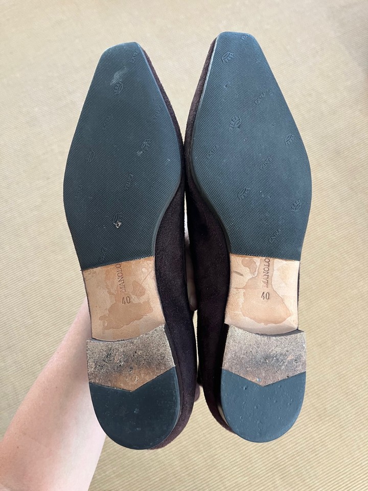 Vintage Manolo Blahnik Flat Brown Suede Chelsea Boots 40 | eBay