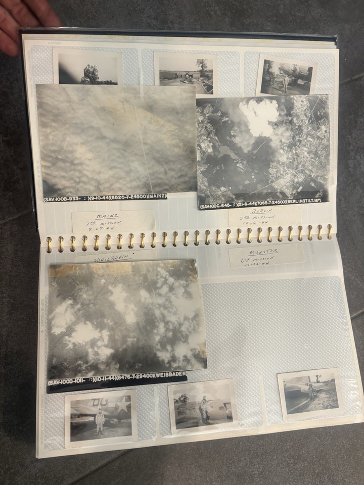WWII Photo Album 95th Bomb Group 8th AF B-17 22 Bomb Sight Target Pics ...