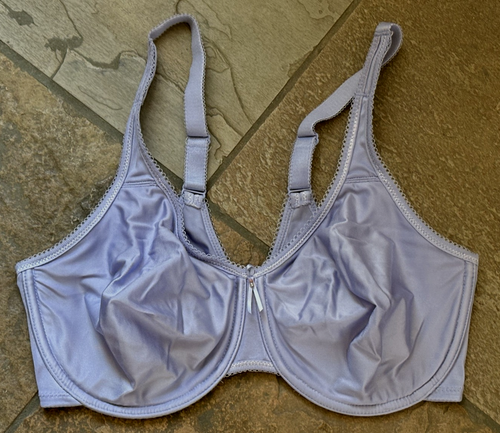 Wacoal 36DD Light Blue Satin Body Suede Full Figure Underwire Bra ...