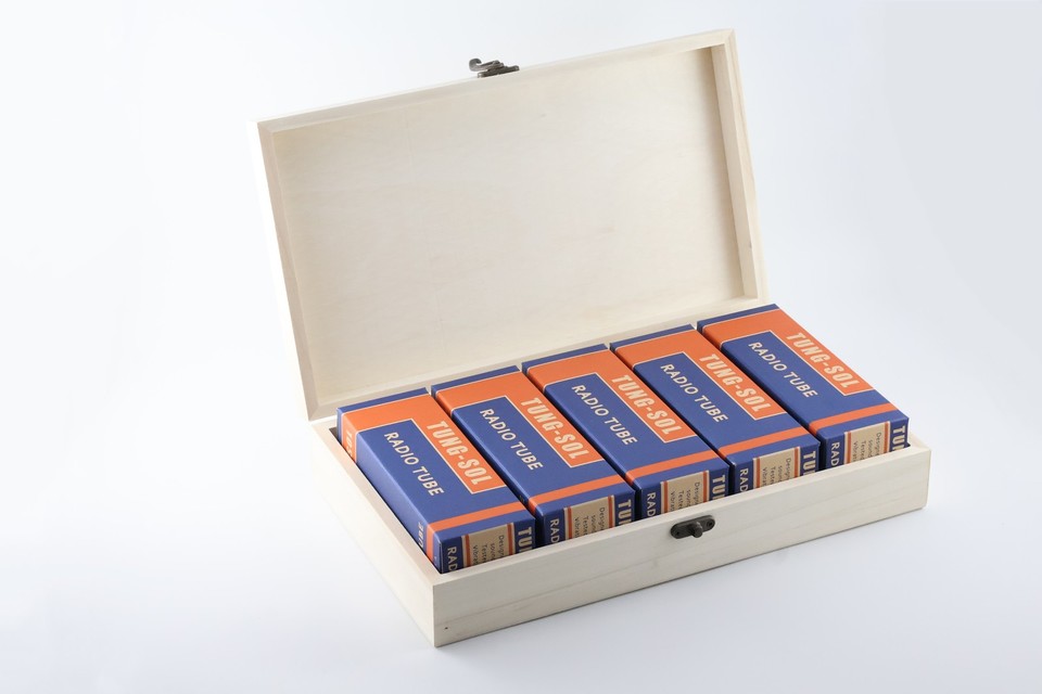 TUNG-SOL Vacuum Tube Storage Wooden Box +5pcs free boxes for 2A3 245 ...