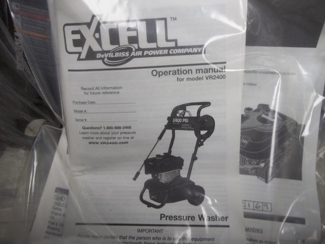 DeVilbiss Ex-cell VR2400 Pressure Washer for sale online | eBay