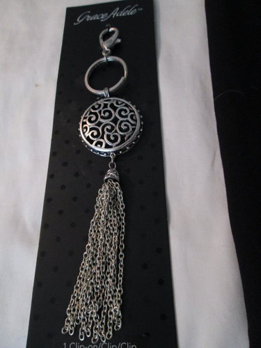 Grace Adele Silver Tone Purse Charm Keychain | eBay
