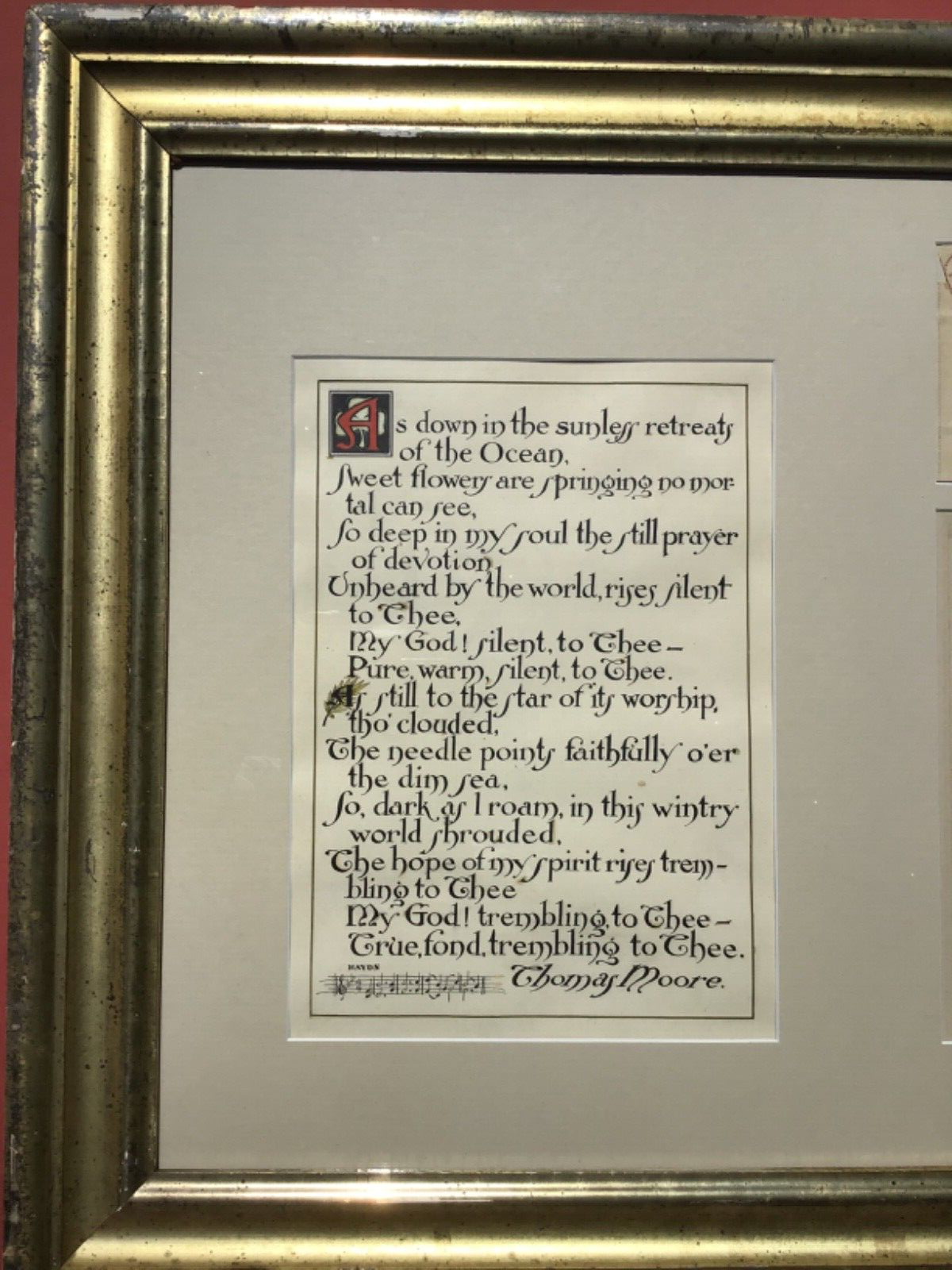 Thomas Moore Signed Letter With Envelope & Calligraphy | eBay