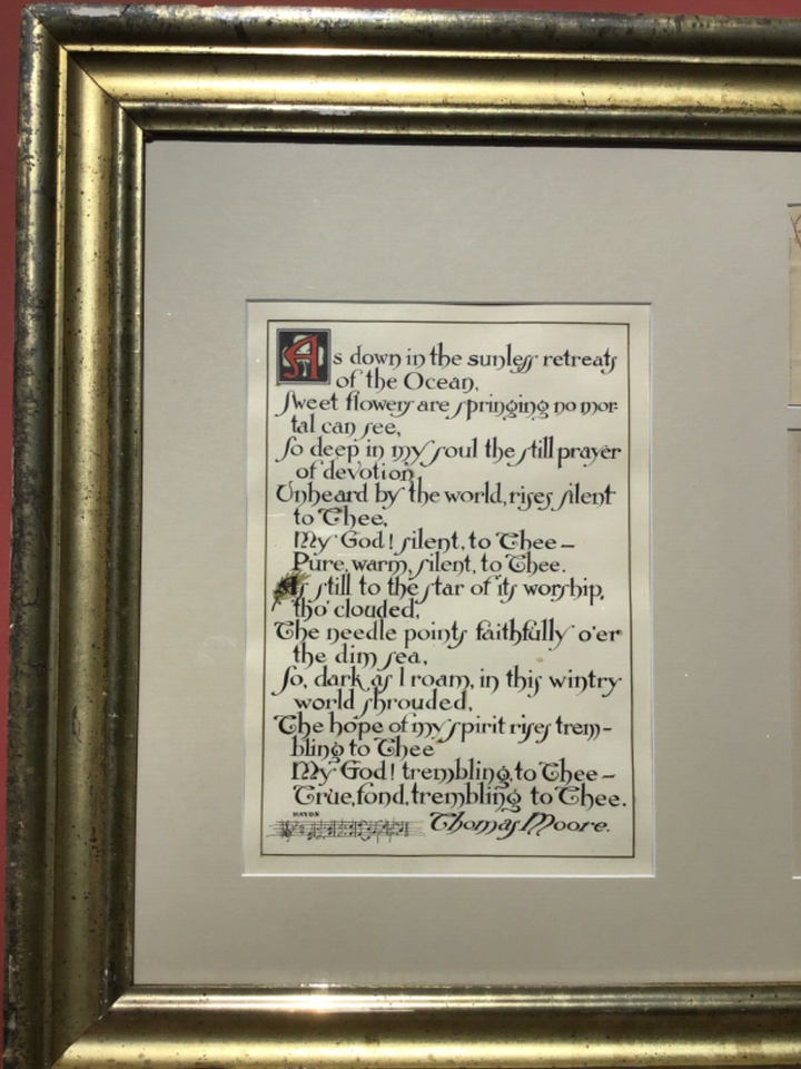 Thomas Moore Signed Letter With Envelope & Calligraphy | eBay