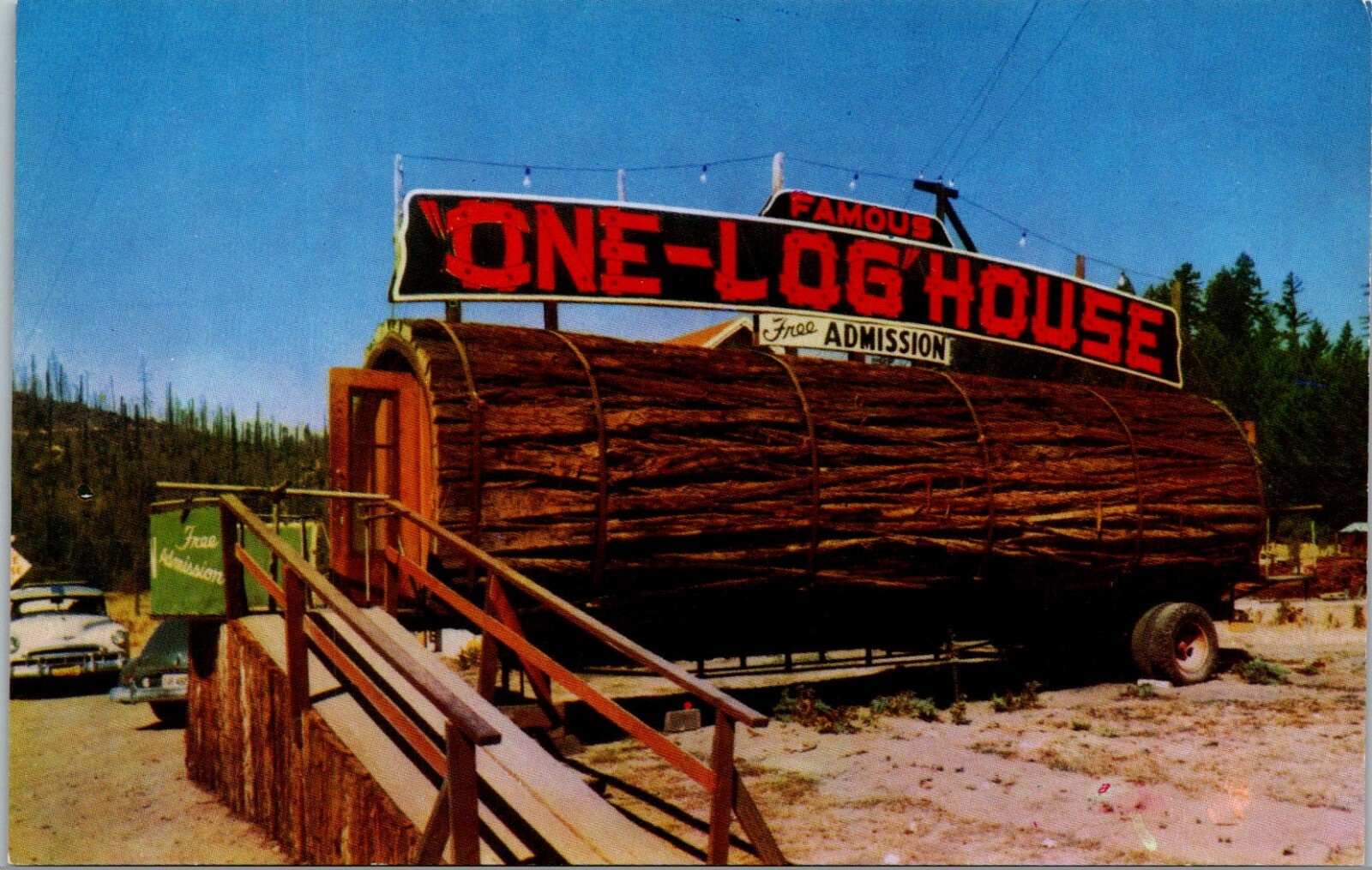 Famous One-Log House Redwood Tree Garberville California Postcard | eBay