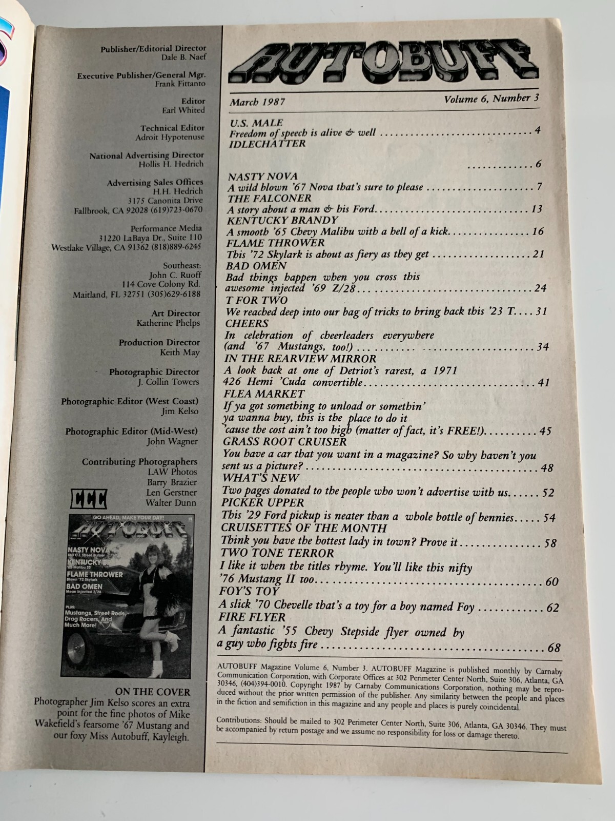Autobuff Magazine March 1987 Cars & Sexy Ladies High Grade Hot Rods ...