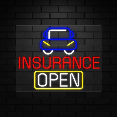 Car Insurance Neon Sign for Retail Displays | LED Flex Neon | 31"W x 24 ...