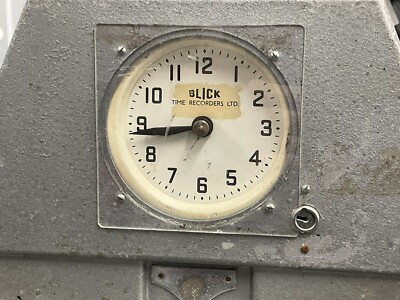 Vintage Antique Clocking In Machine Time Recorder BLICK - Electro ...