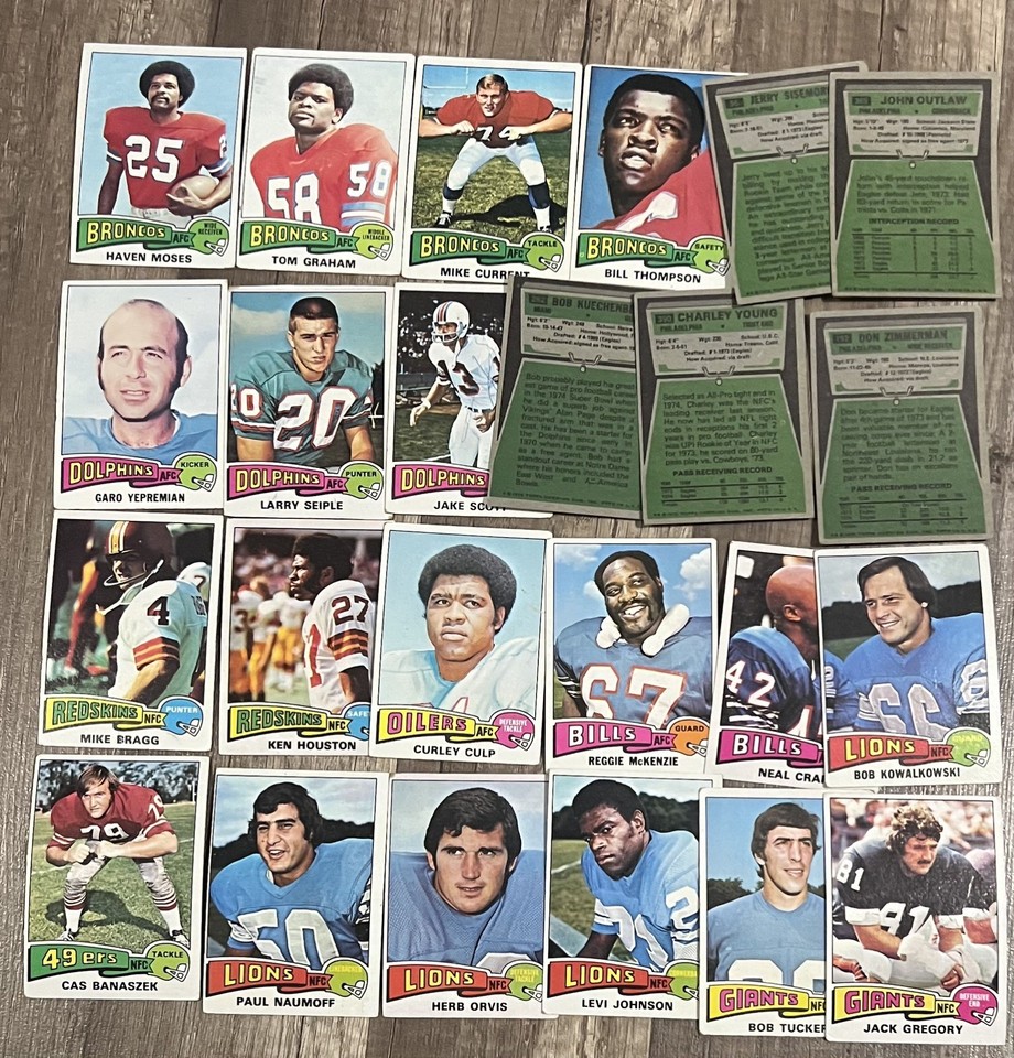 Huge Vintage Football Card Lot (All 1970,s MIX) 72 Cards Investment Lot ...