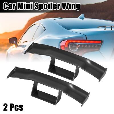 2pcs Universal Car Mini Spoiler Wing Tail Decoration ABS Black 6.69"x1 ...