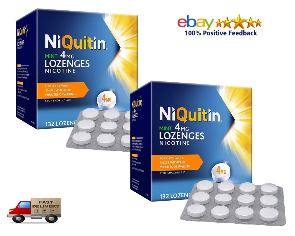 Niquitin Mint Lozenge 4mg of 132 Lozenges Pack 2 Expiry 10-2025 | eBay