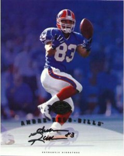 Andre Reed certified autographed signed Buffalo Bills 1997 Leaf 8x10 ...