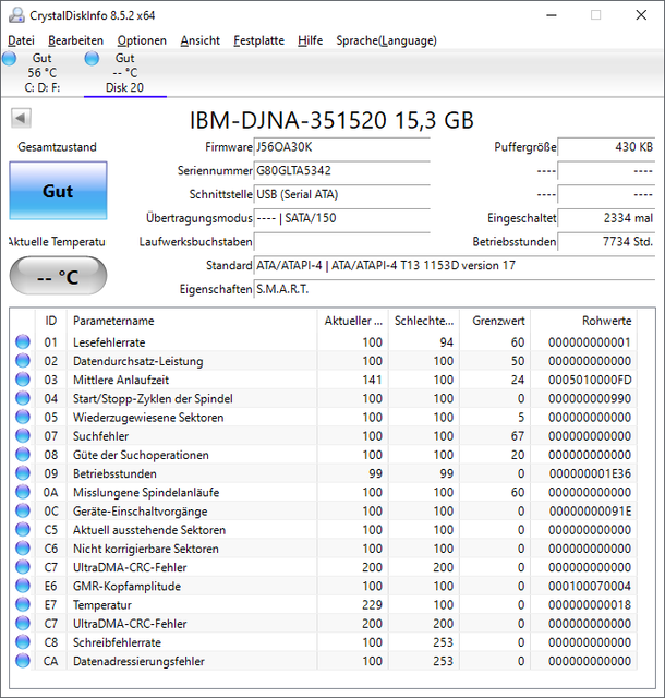 IBM Deskstar 25GP 15,2GB,Intern,5400RPM | Compra online en eBay
