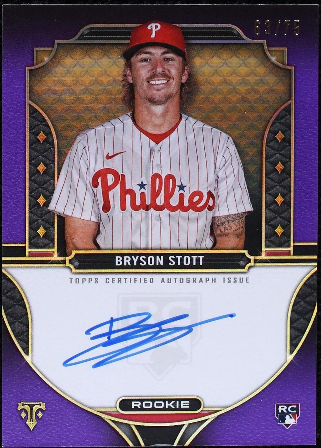 2022 Topps Triple Threads - Rookie Autographs Bryson Stott #RA-STOT ...