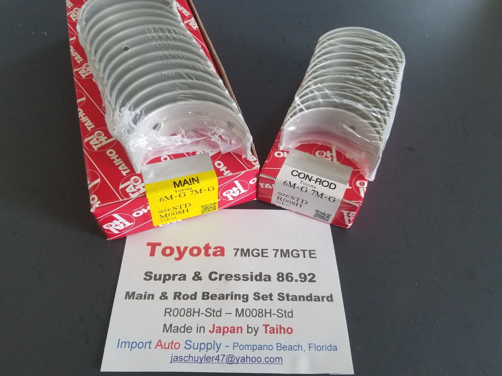 Toyota Supra 85-92 & Cressida 89-92 5MGE 7MGE 7MGTE Standard Main & Rod ...