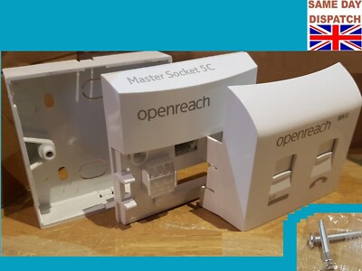 Genuine BT Master Socket DSL ADSL Phone Filter Faceplate Box 4 ...