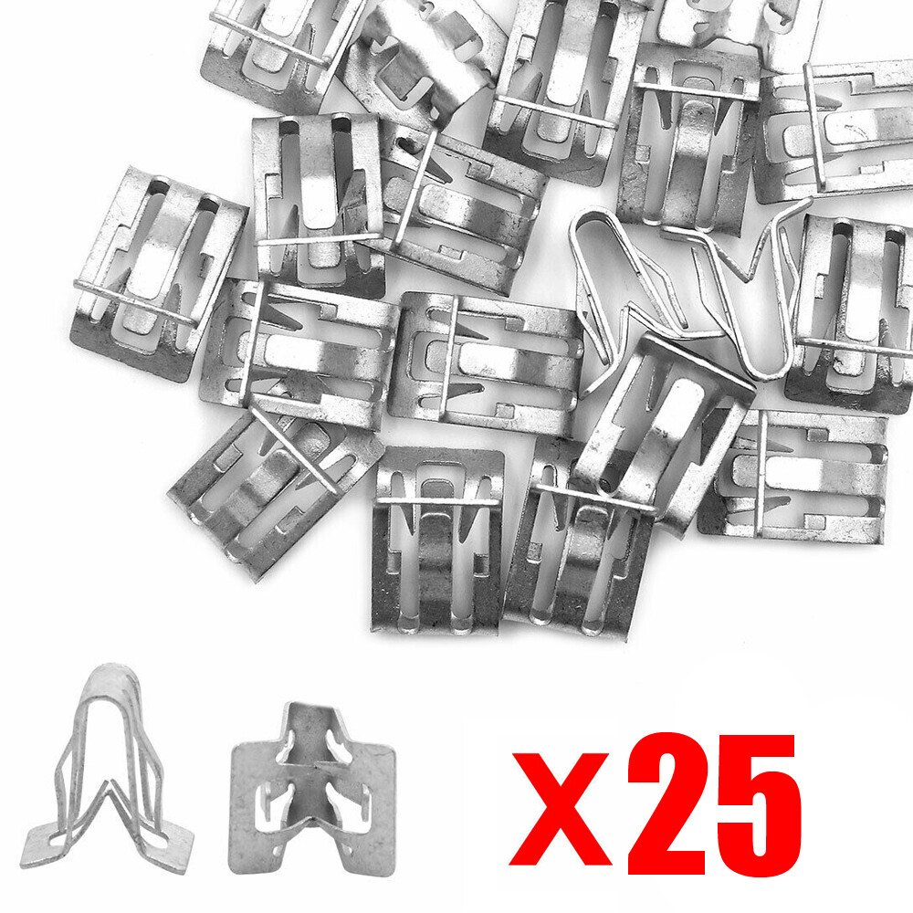 25pcs Car Retainer Fastener Clips 1/2" X 5/8" For Car Moulding Trim ...