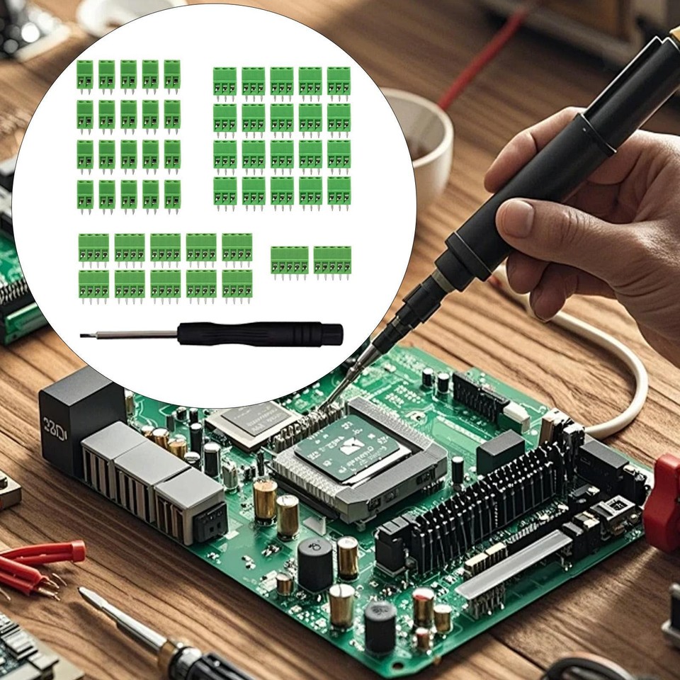 52Pcs Terminal Block Connector Adaptor Home Appliances 2P 3P 4P 5P ...