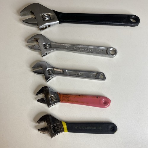 Lot Of 5 Adjustable Wrenches, Kobalt, Husky, Pittsburgh Pro, ETC | eBay