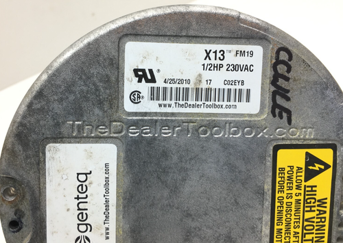 Genteq X13 FM19 Module only 1/2HP 230V CCWLE rotation used #Z911 | eBay