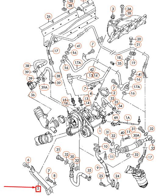Audi A4 B6 1.8t Turbo Support Bracket 06B145536A for sale online | eBay