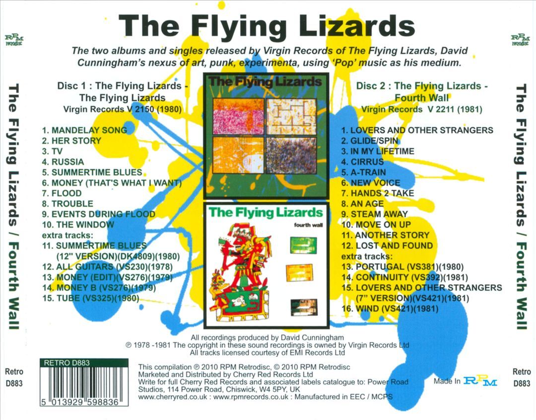 THE FLYING LIZARDS - THE FLYING LIZARDS/FOURTH WALL * NEW CD ...