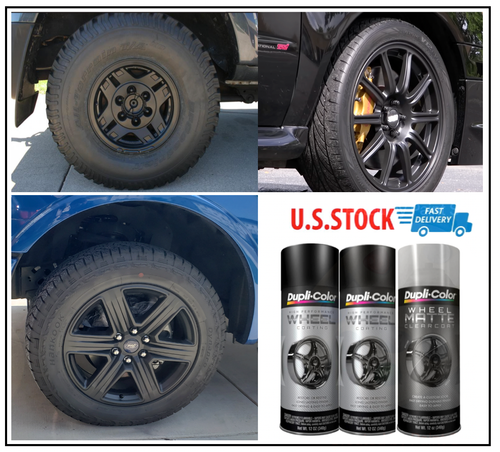 Dupli-Color Wheels Black Spray Paint Rims Steel Metal Aluminum Plastic ...