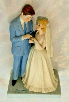 With This Ring 6.5" Norman Rockwell Bride & Groom | eBay