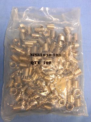 100 MS51830-108 Mil-Spec CRES Keylock Threaded Insert OD 1/2”-13 : ID 3 ...