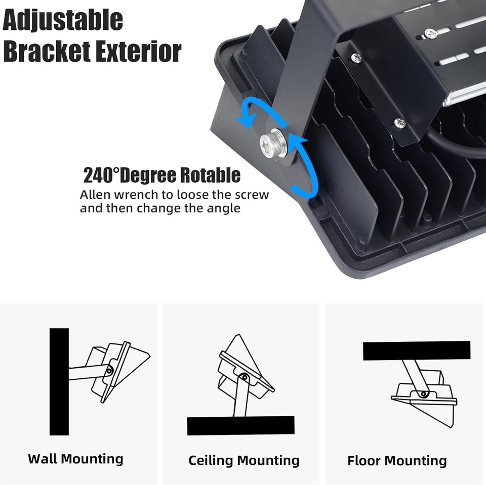 LED Flood Lights Outdoor, 42000 Lumens 300W LED Stadium Lights ...