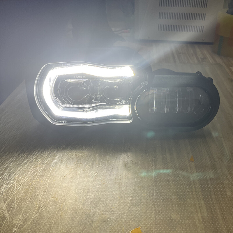 DOT E9-Mark LED Headlight Halo DRL For F650GS/ F700GS/ F800GS/ F800GS ...