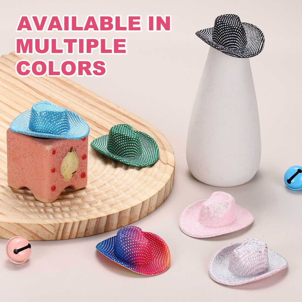 Mini Cowboy Hats, 8 Pcs Miniature Western Hat, Small Square Style ...
